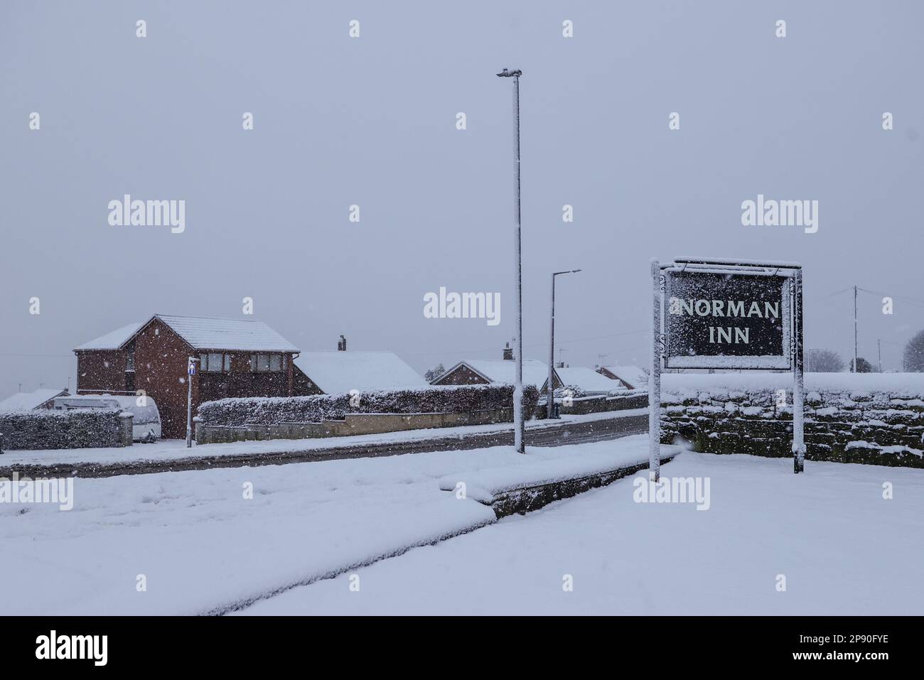 Barnsley, UK. 10th Mar, 2023. At least 8 inches of snow has fallen as ...