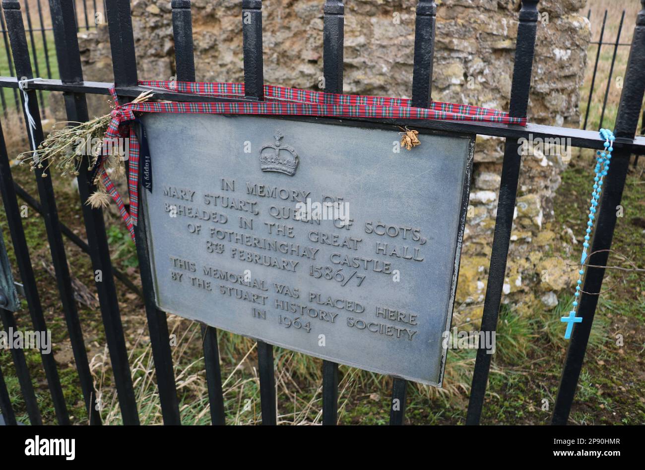 Site of Fotheringhay Castle in England Stock Photo - Alamy