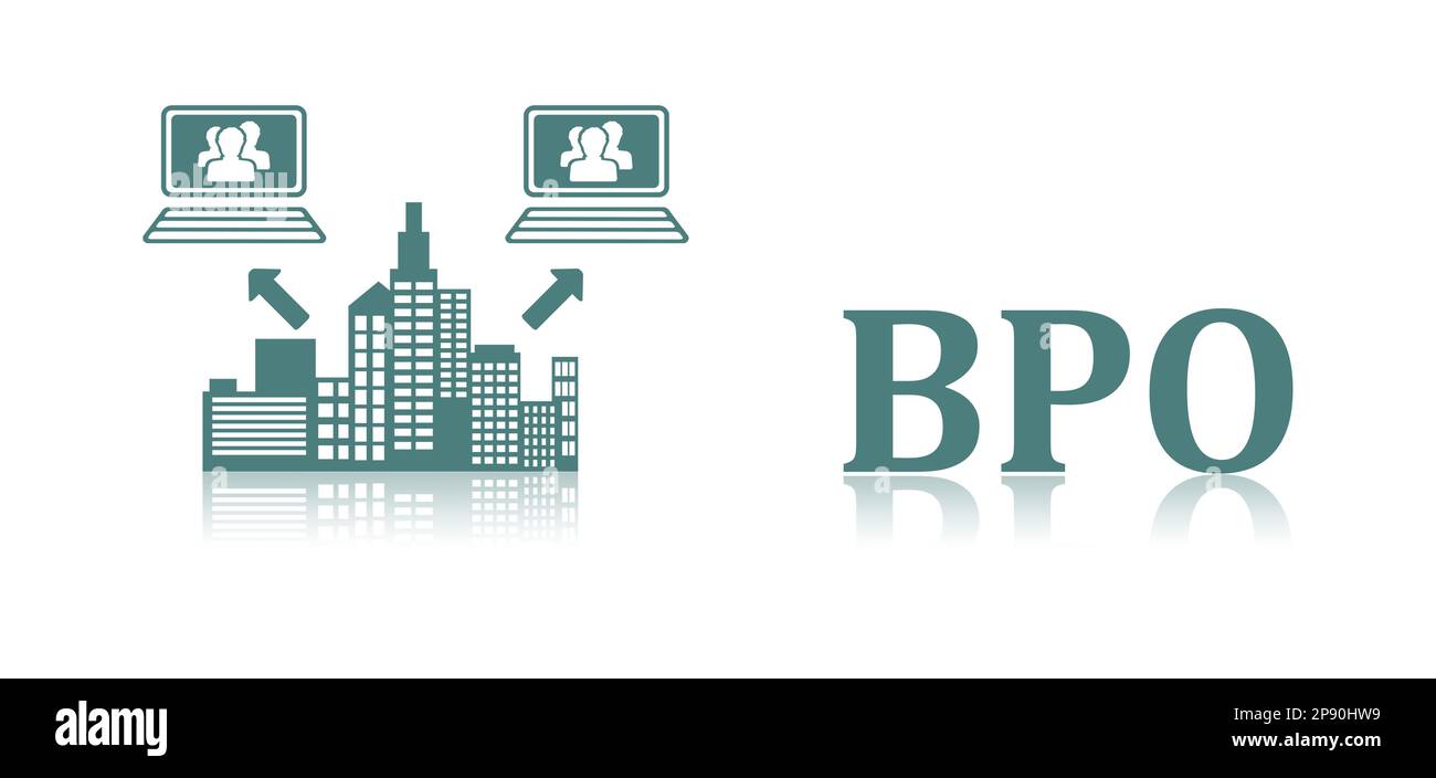 Illustration of a bpo concept Stock Photo - Alamy
