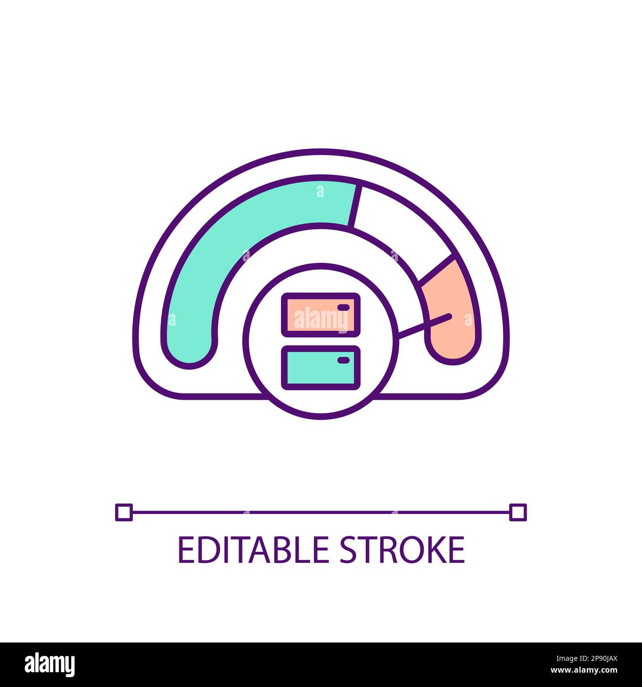 Meter showing dangerous level RGB color icon Stock Vector Image & Art ...