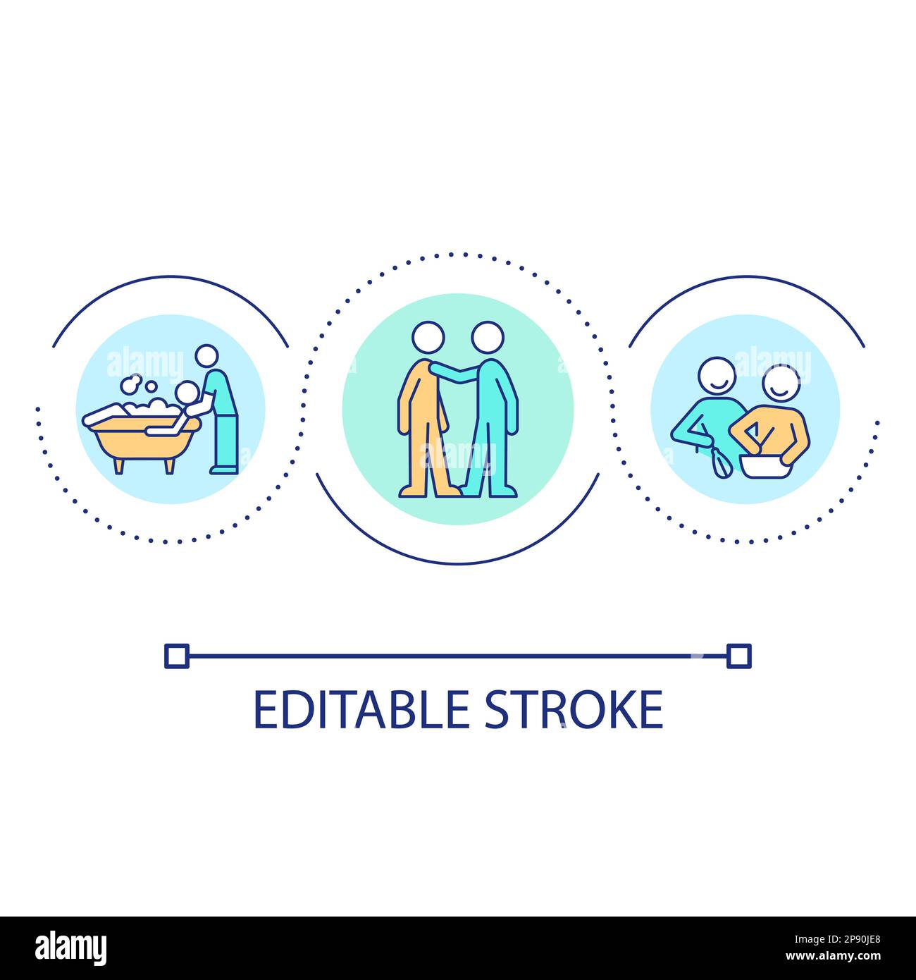 Bathing assistance Stock Vector Images - Alamy