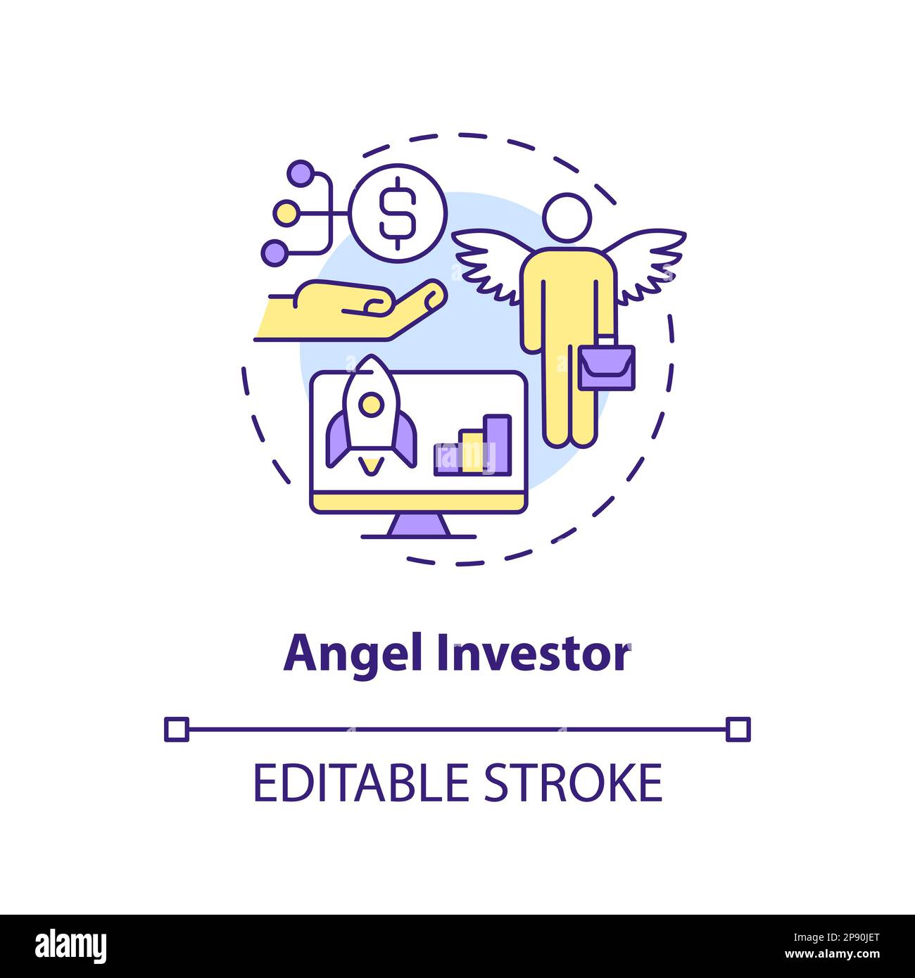 Angel investment concept icon Stock Vector Images - Alamy