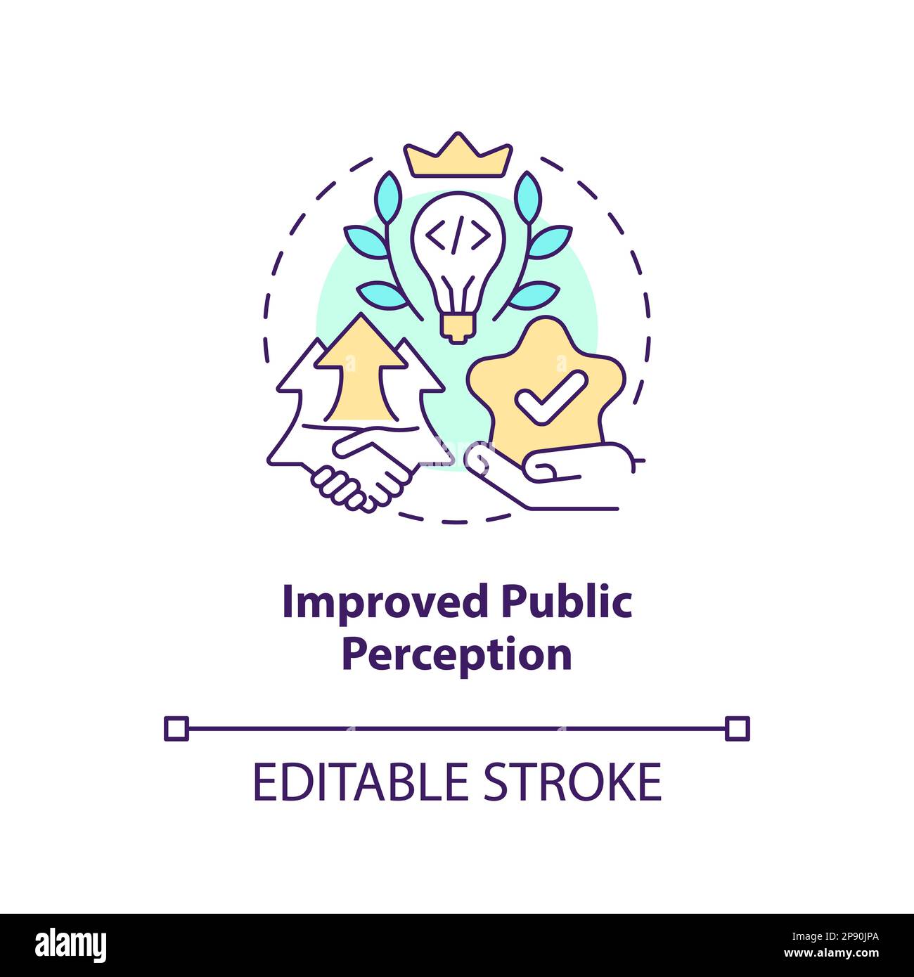 Improved public perception concept icon Stock Vector Image & Art - Alamy