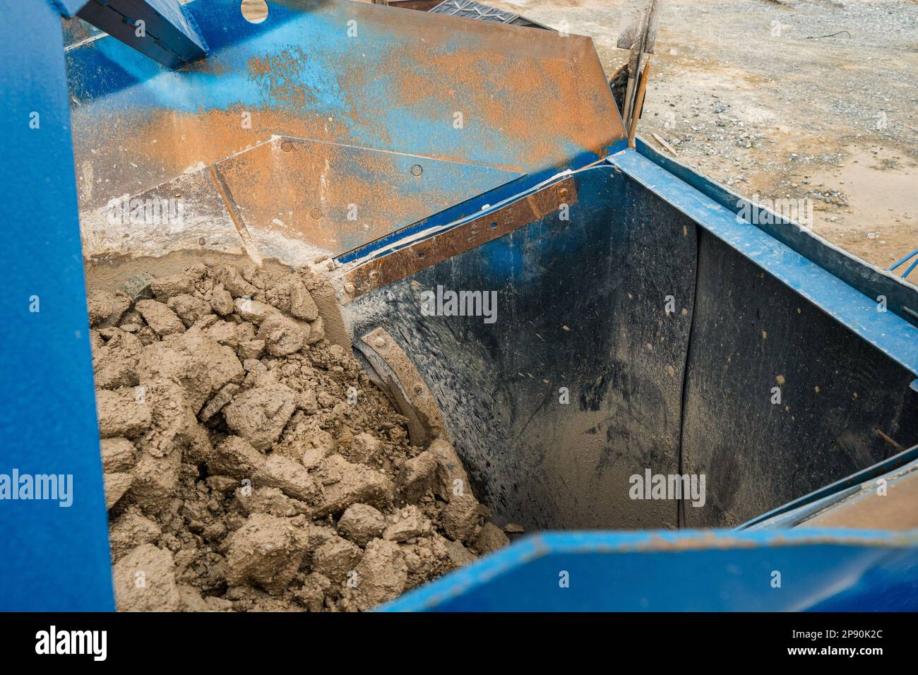 Industrial belt conveyor moving raw materials from mine Stock Photo - Alamy