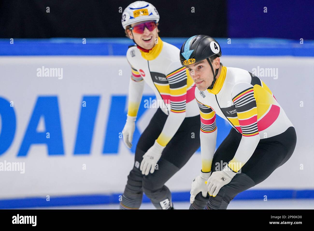 SEOUL, KOREA - MARCH 10: Rino Vanhooren of Belgium and Stijn Desmet of ...