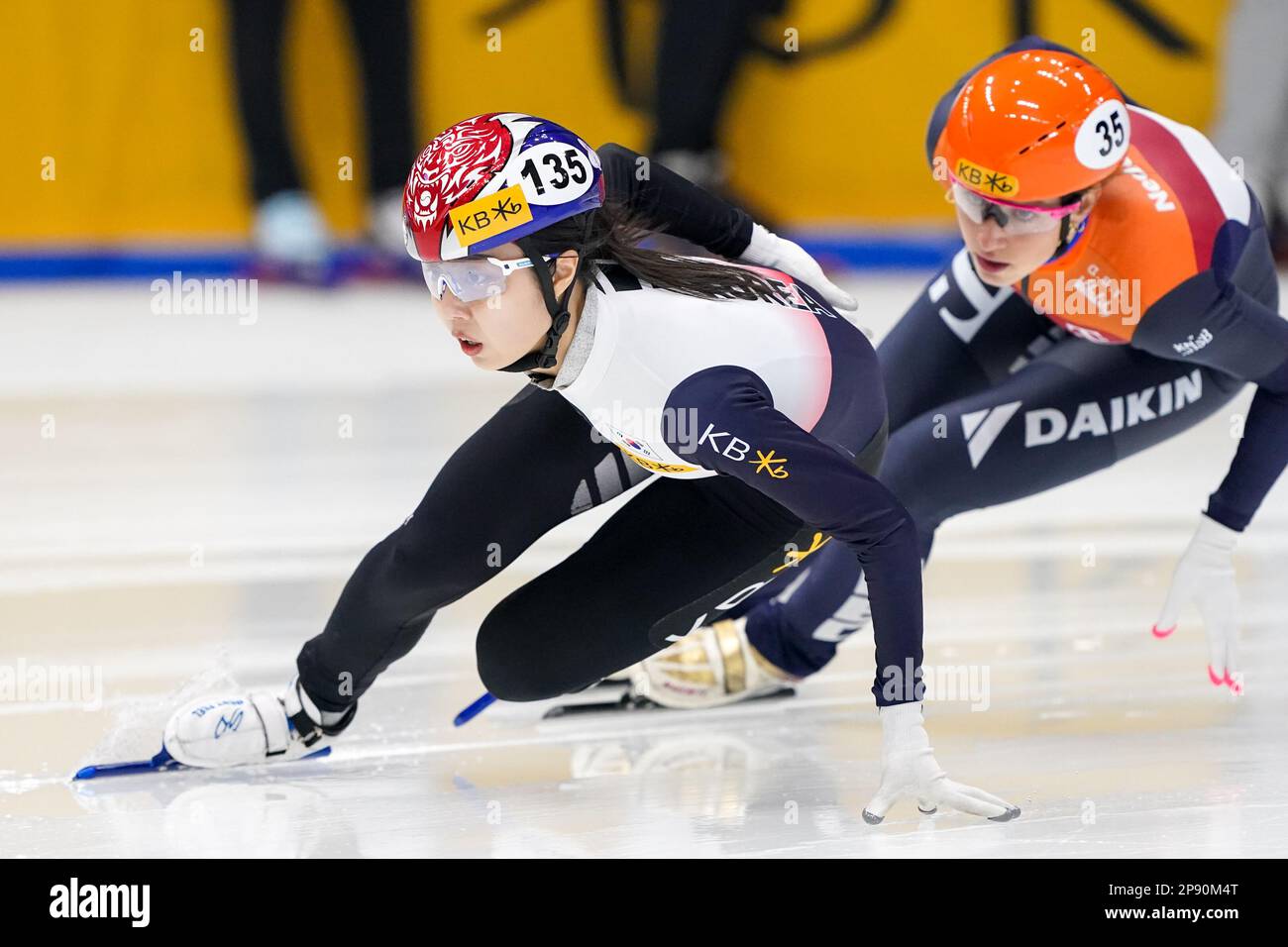 SEOUL, KOREA - MARCH 10: Geonhee Kim of Korea competing on the Women's ...