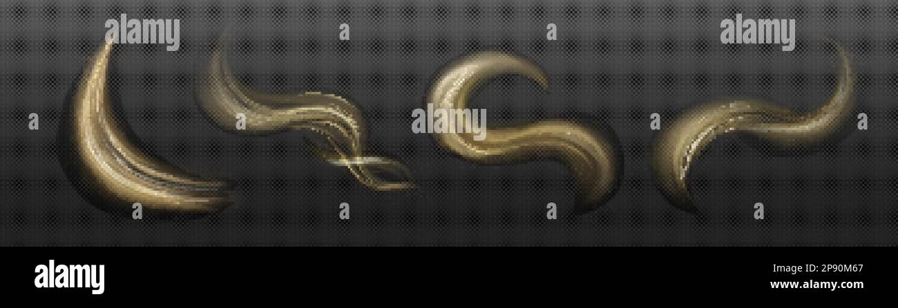 Set of shimmering dust swirls isolated on transparent background ...