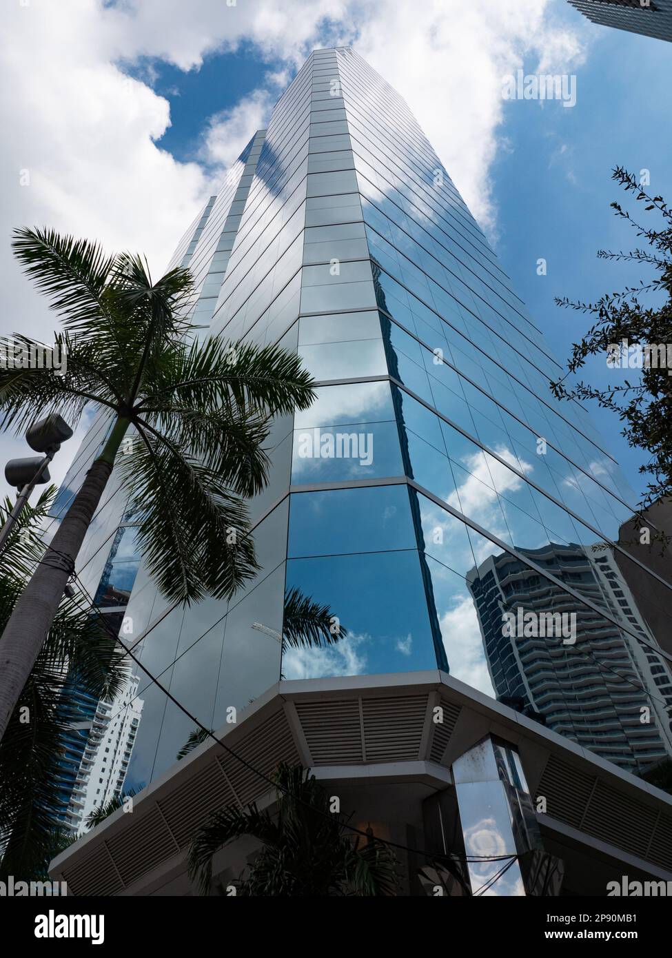 low angle of skyscraper building architecture. skyscraper building of ...