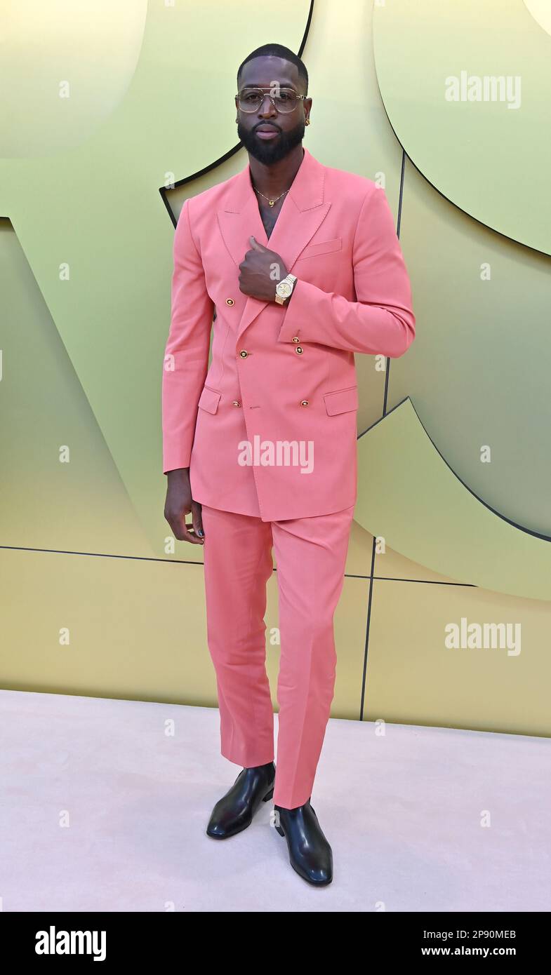 Dwayne Wade arriving at the Versace FW23 Show held at the Pacific ...