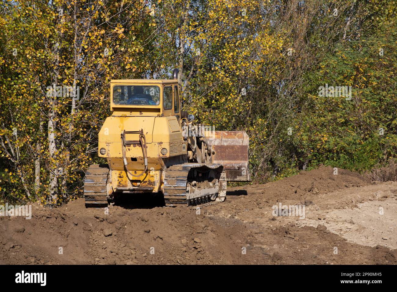 bulldozer at work Stock Photo - Alamy