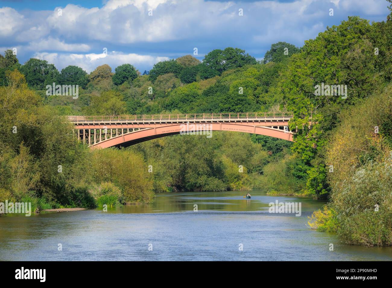 The Victoria Bridge at Arley and Bewdley, Worcestershire, UK Stock ...