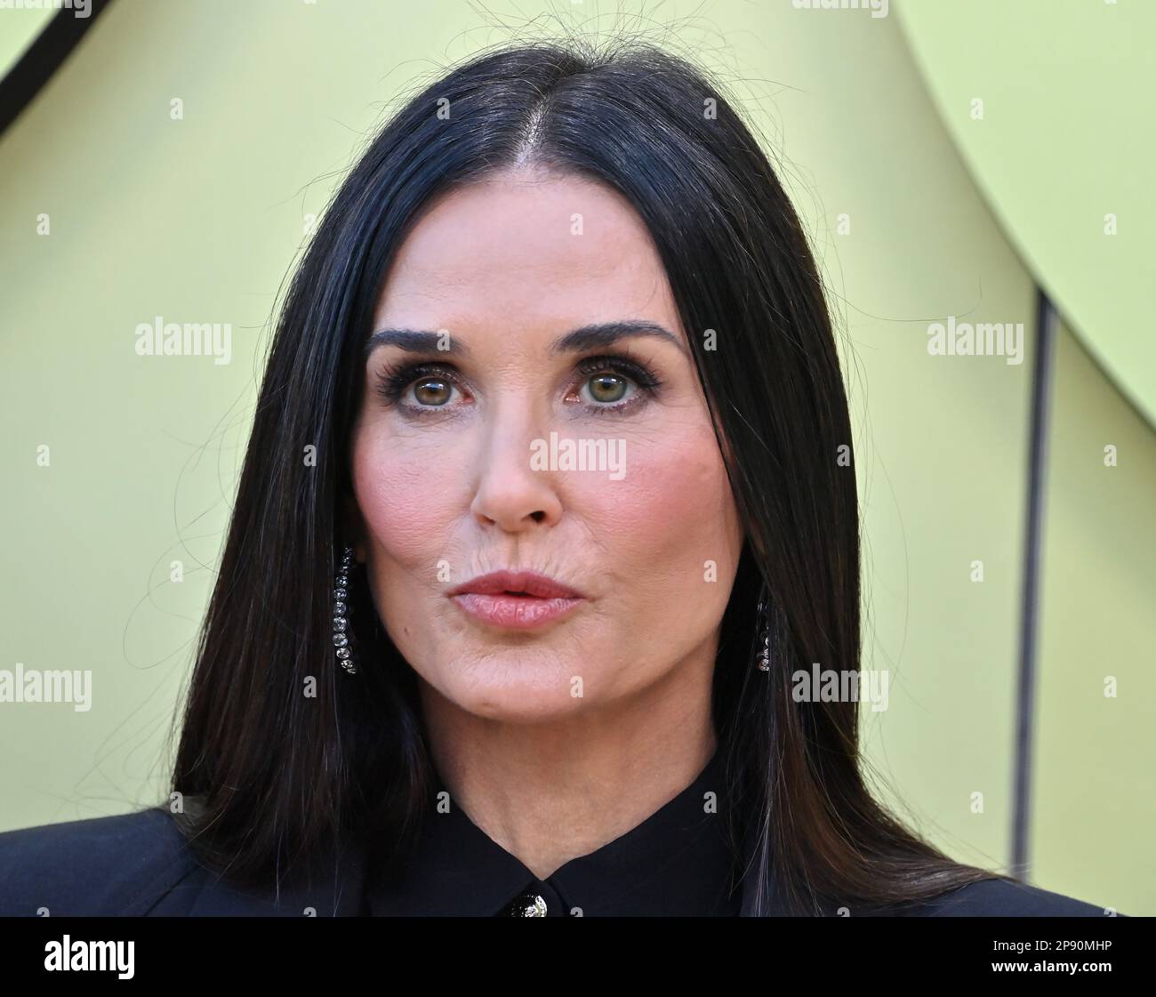 Demi Moore arriving at the Versace FW23 Show held at the Pacific Design ...