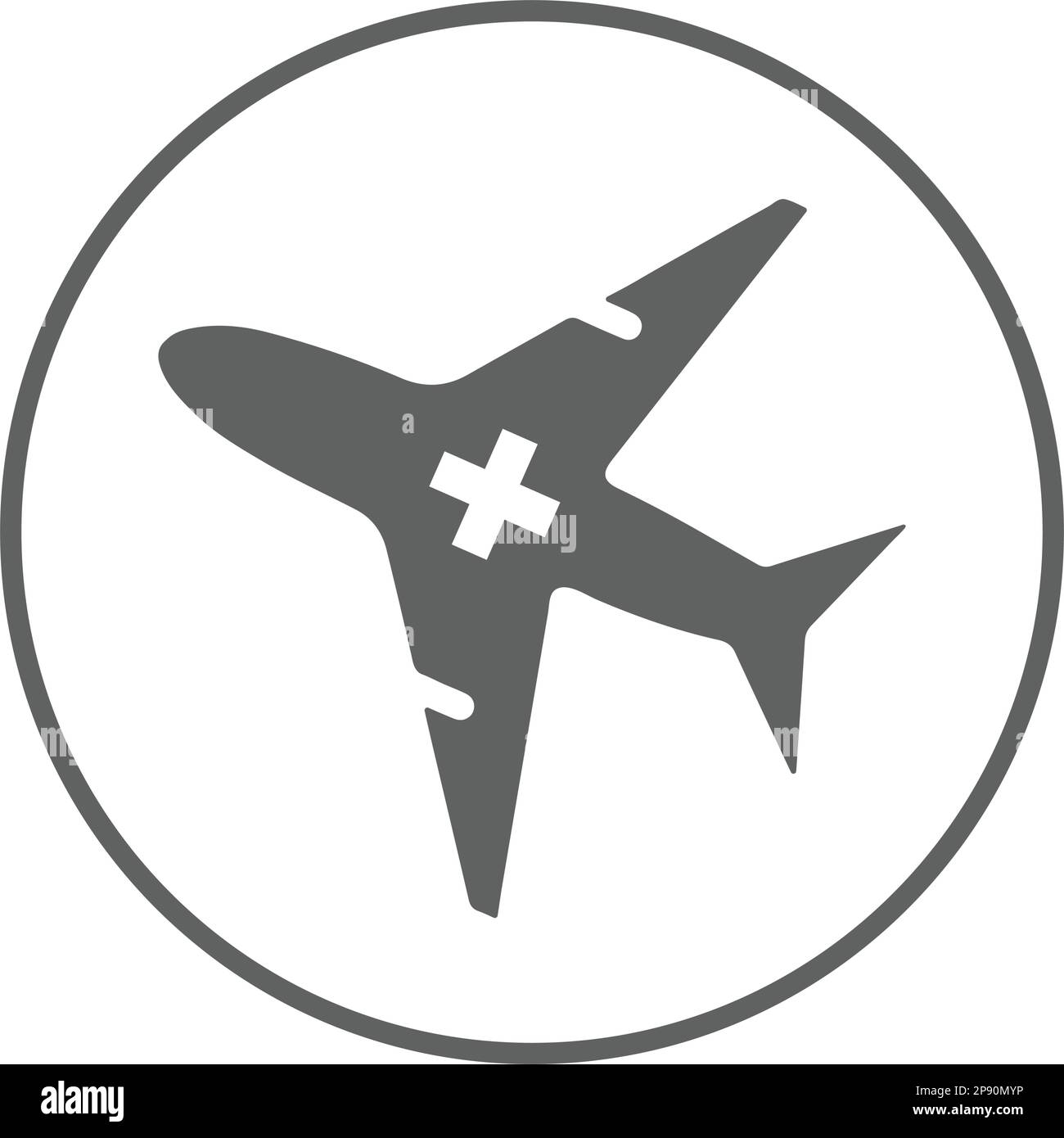 Air medical, transportation icon, vector graphics for medical or ...