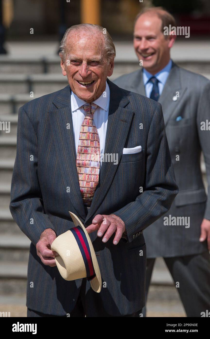 File photo dated 24/05/17 of the Earl of Wessex (rear), and the late ...