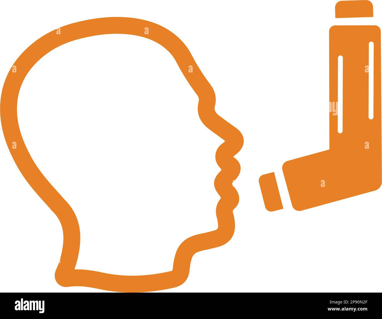 Asthma, breathing, inhaler icon. Use for commercial, print media, web ...