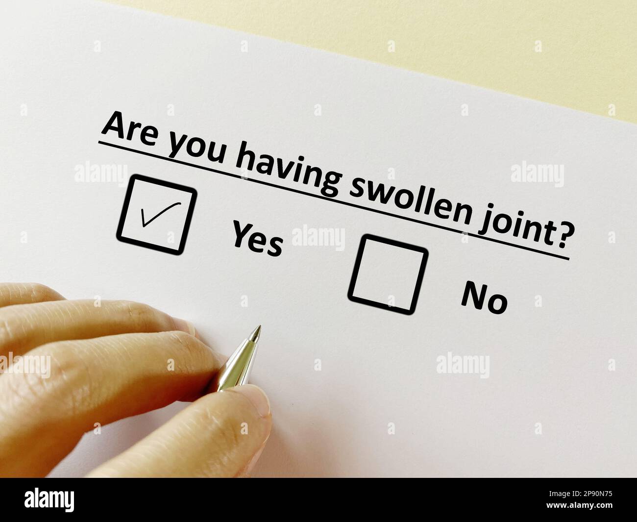 A person is answering question about orthopedic disease. He is having ...