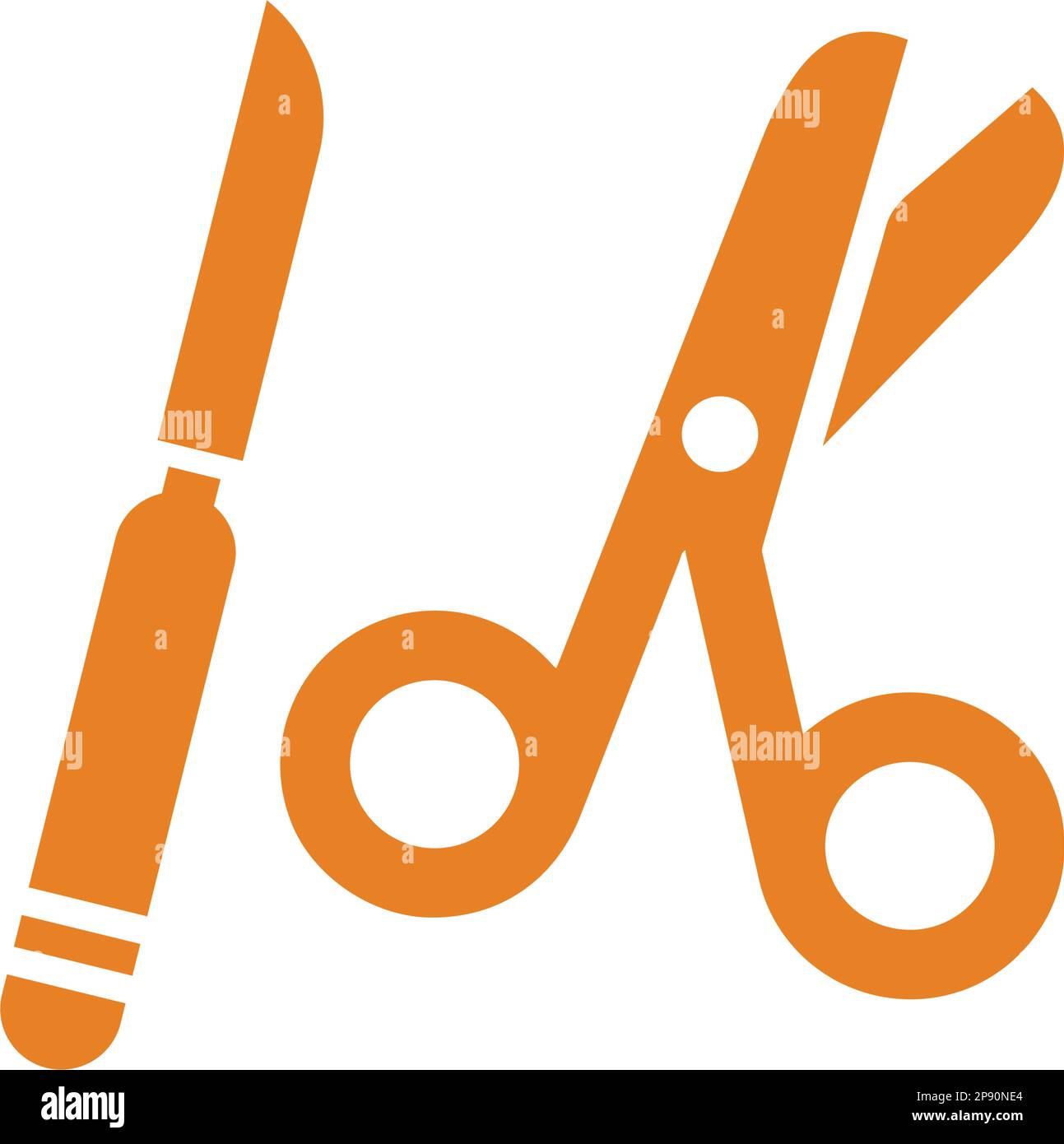 Bandage Scissors and knife icon. Beautiful design and fully editable ...
