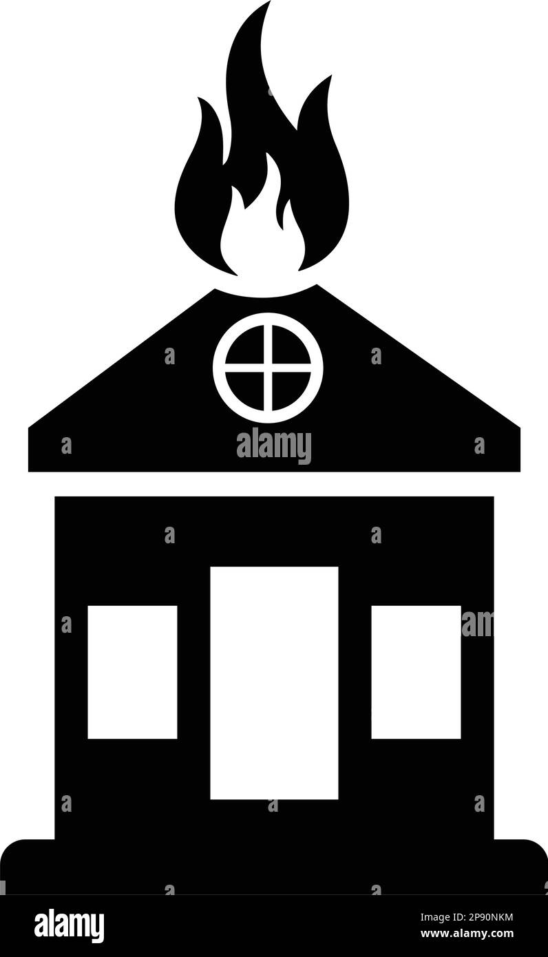 Burning house Icon. Perfect use for print media, web, stock images ...