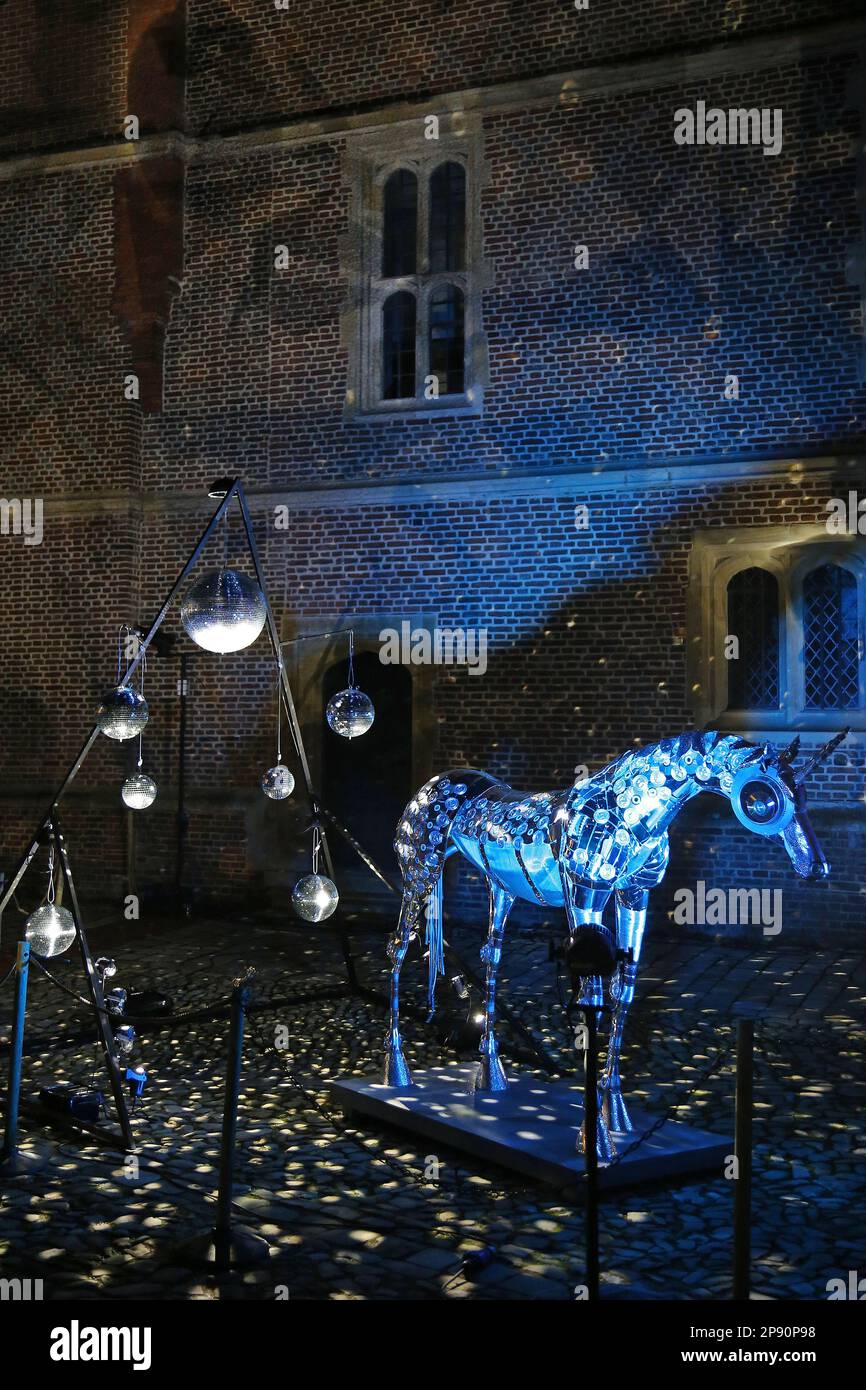 Palace of Light 2022 - illuminated display based on the 'King's Beasts ...
