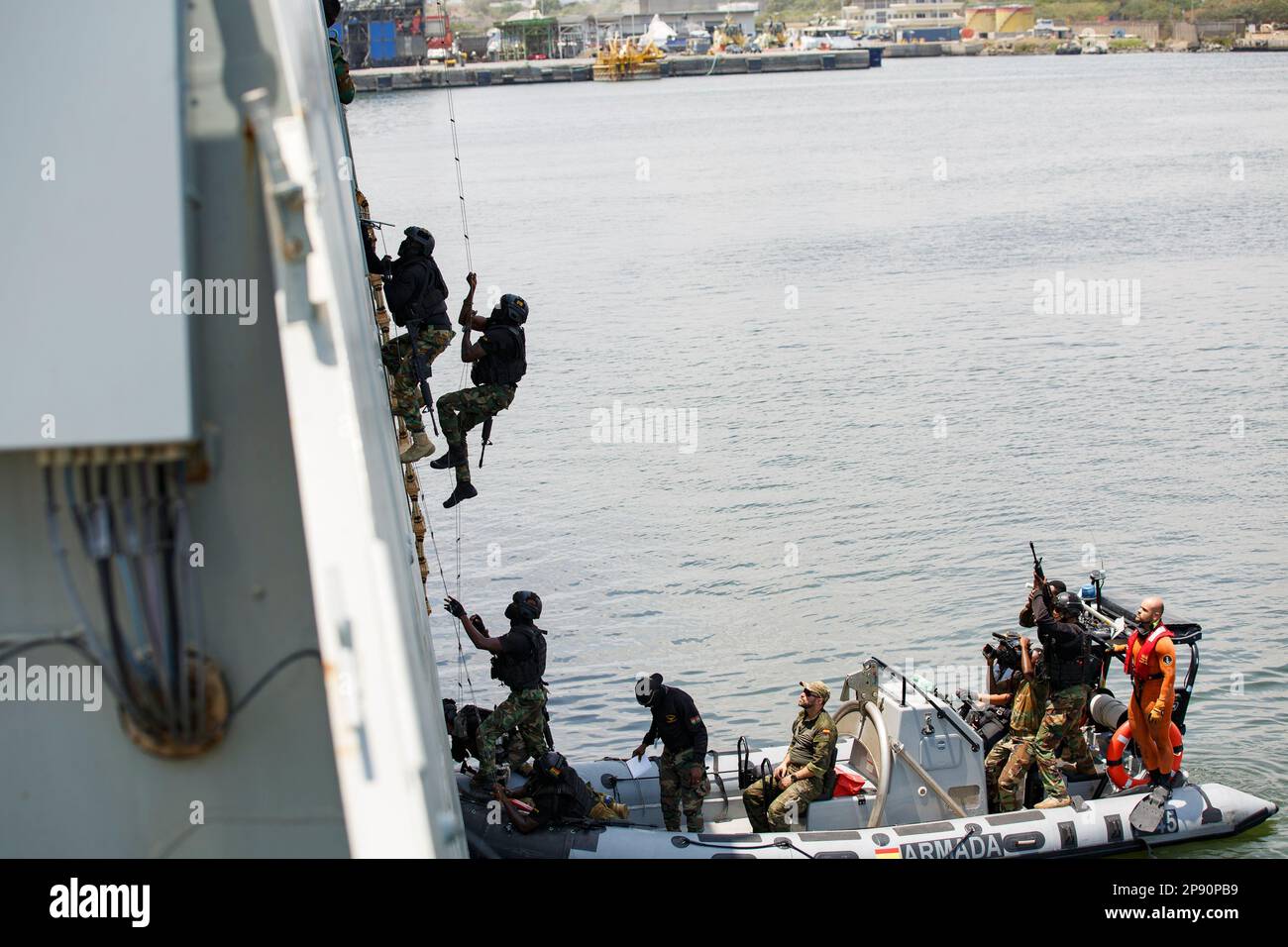 Ghanaian Soldiers conduct hook and climb drills during Flintlock 2023 ...