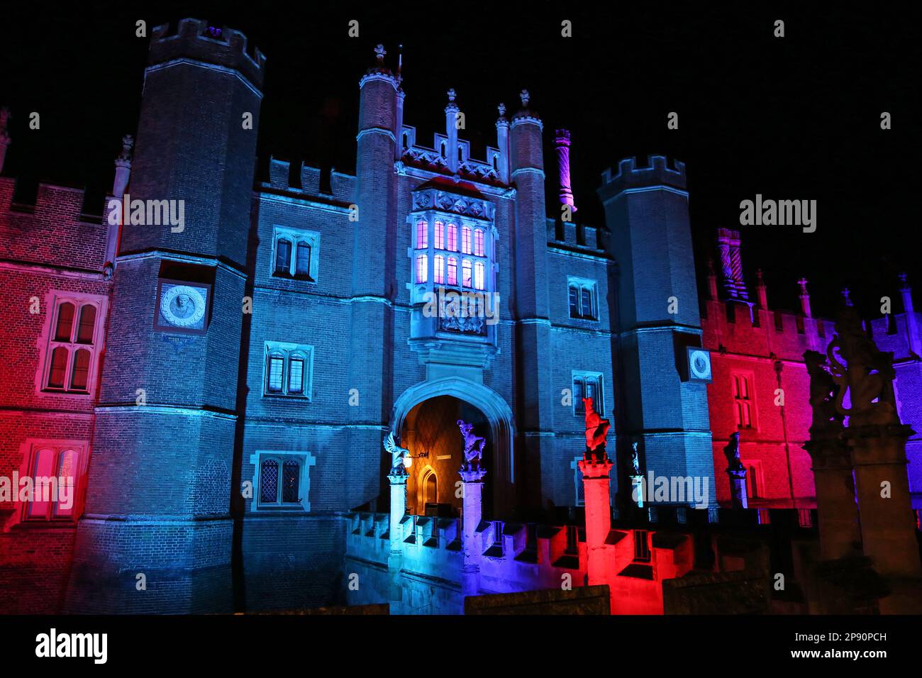 Palace of Light 2022 - illuminated display based on the 'King's Beasts ...