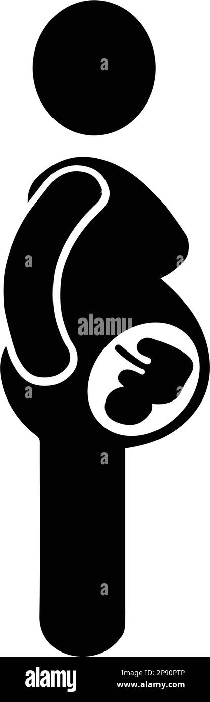 Pregnancy, pregnant Icon, vector graphics. Beautiful design and fully ...