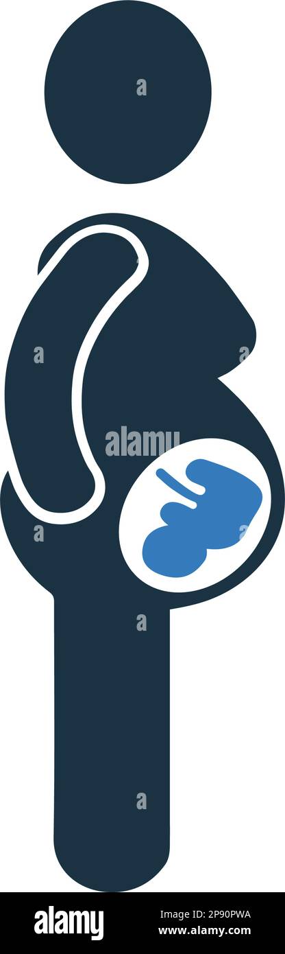 Pregnancy, pregnant Icon, vector graphics. Beautiful design and fully ...