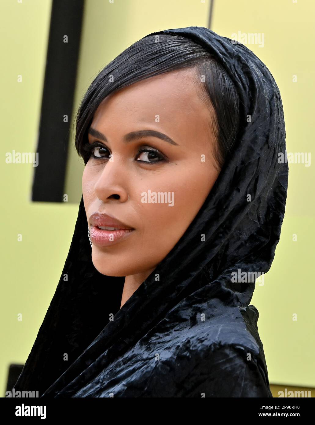 Sabrina Dhowre Elba arriving at the Versace FW23 Show held at the ...