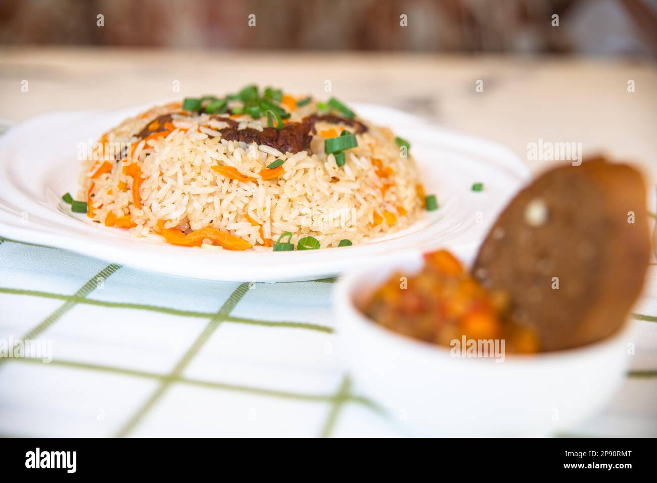 Pilaf salad black bread hi-res stock photography and images - Alamy