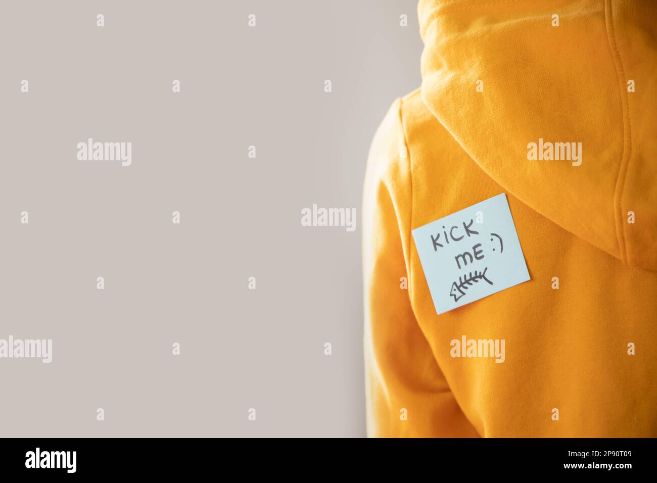 Note with april fools day lettering on back, april fools day concept ...