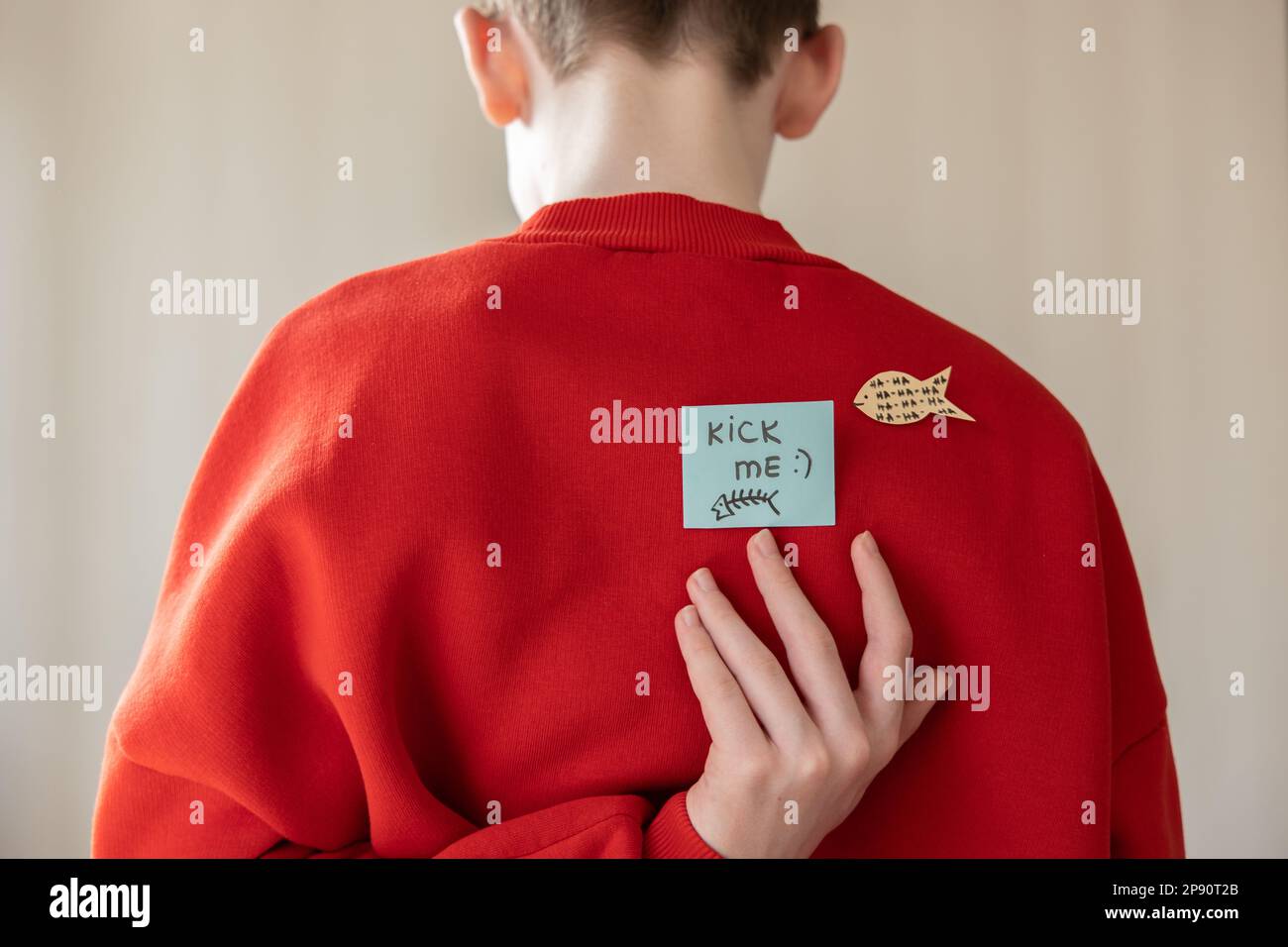 Close up note with april fools day lettering on back, april fools day ...