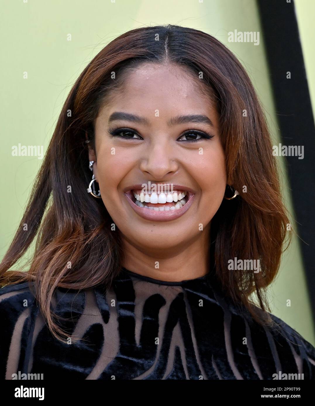 Natalia Diamante Bryant arriving at the Versace FW23 Show held at the ...