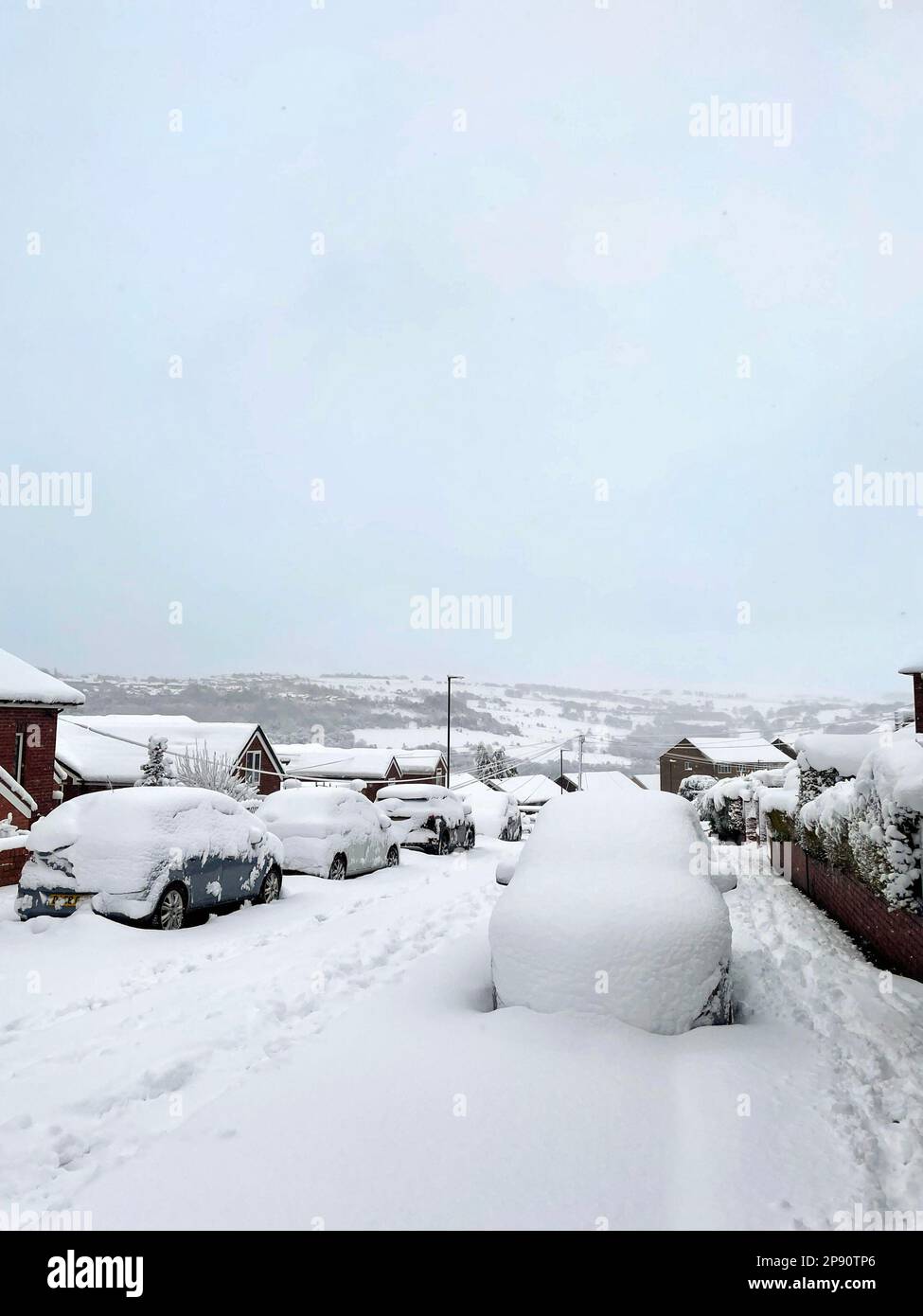 A view of the Loxley area of Sheffield after heavy snow overnight ...