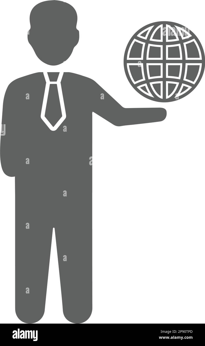 Global business network icon. Use for commercial, print media, web or ...