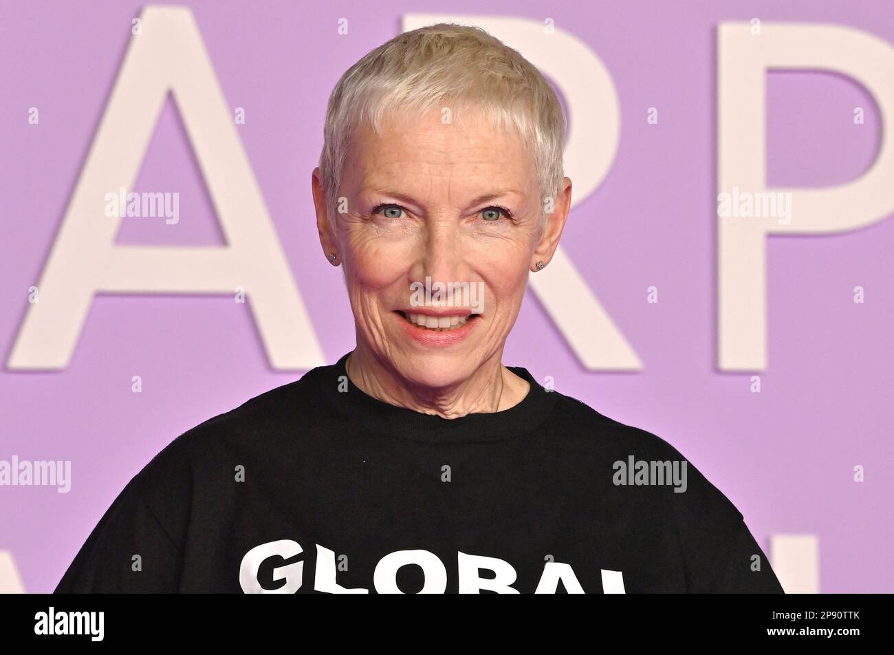Hollywood, CA. March 9, 2023, Annie Lennox arriving at the Green Carpet Fashion Awards held at ...