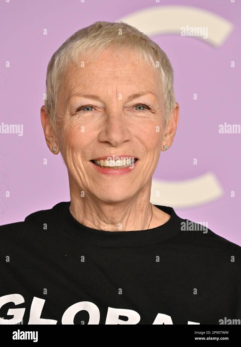Hollywood, CA. March 9, 2023, Annie Lennox arriving at the Green Carpet Fashion Awards held at ...