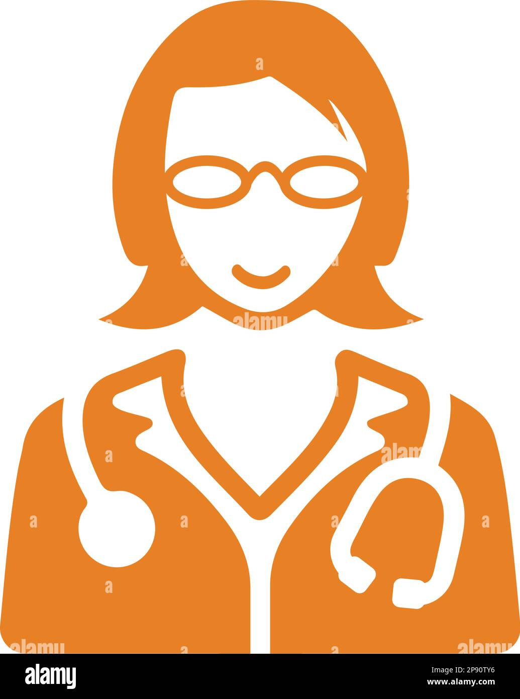 Female doctor icon, vector graphics for various use Stock Vector Image ...