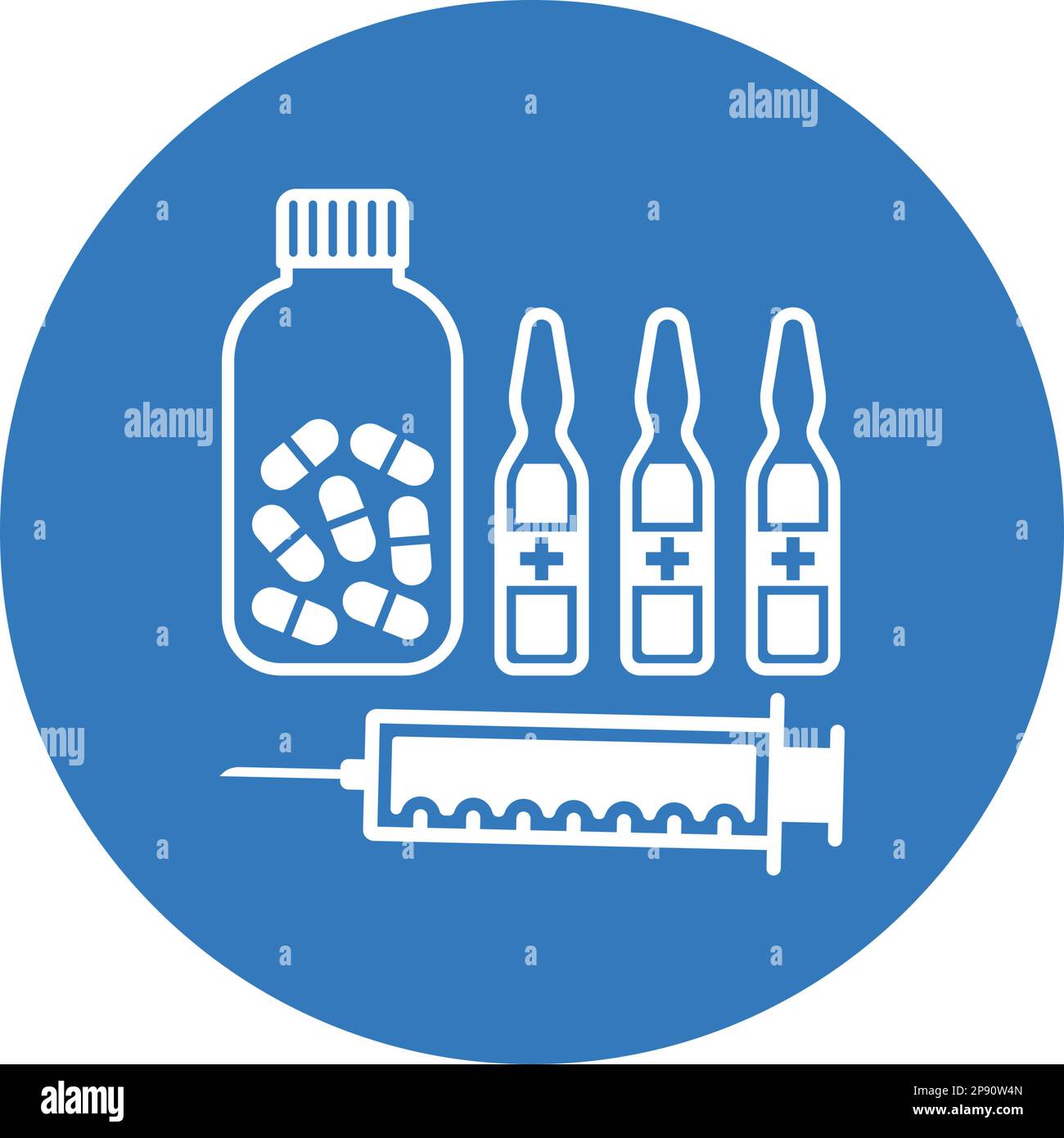 Medication, syringe, pills icon. Beautiful design and fully editable ...