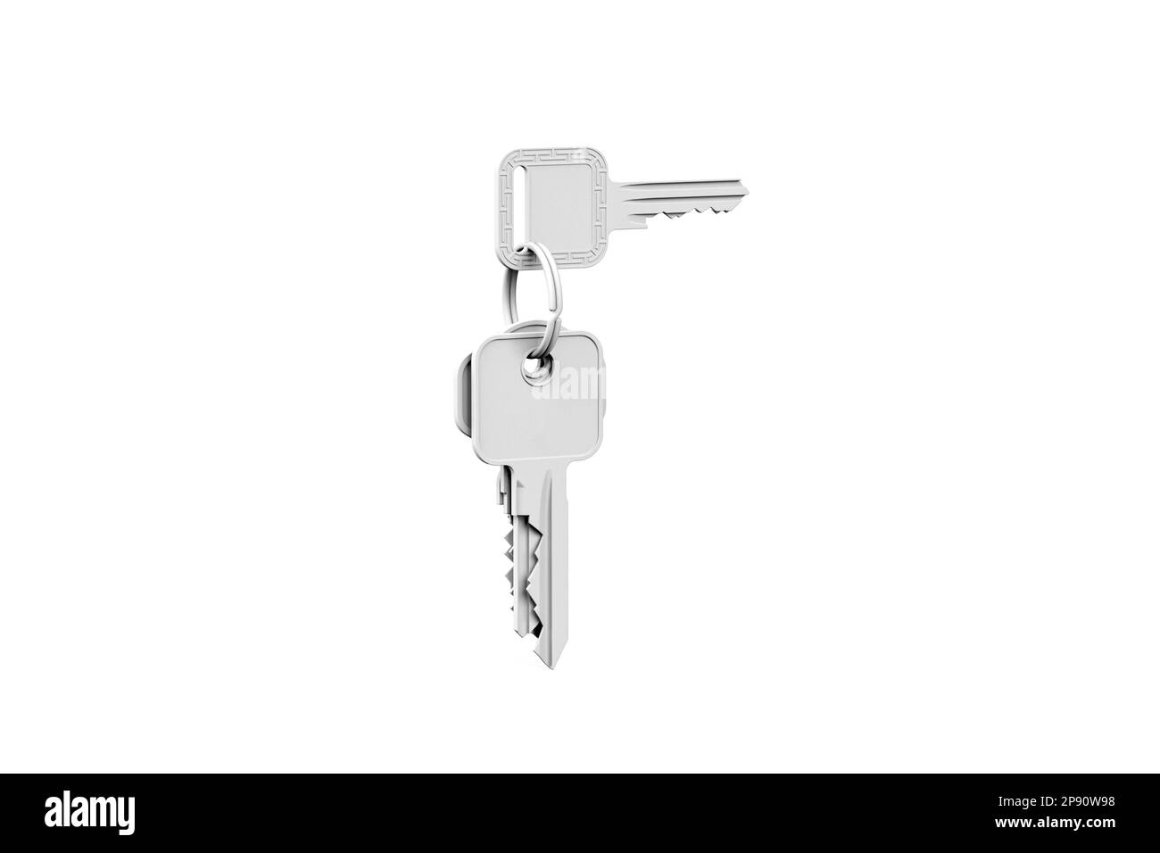 Key mockup isolated on white background - 3d render Stock Photo - Alamy