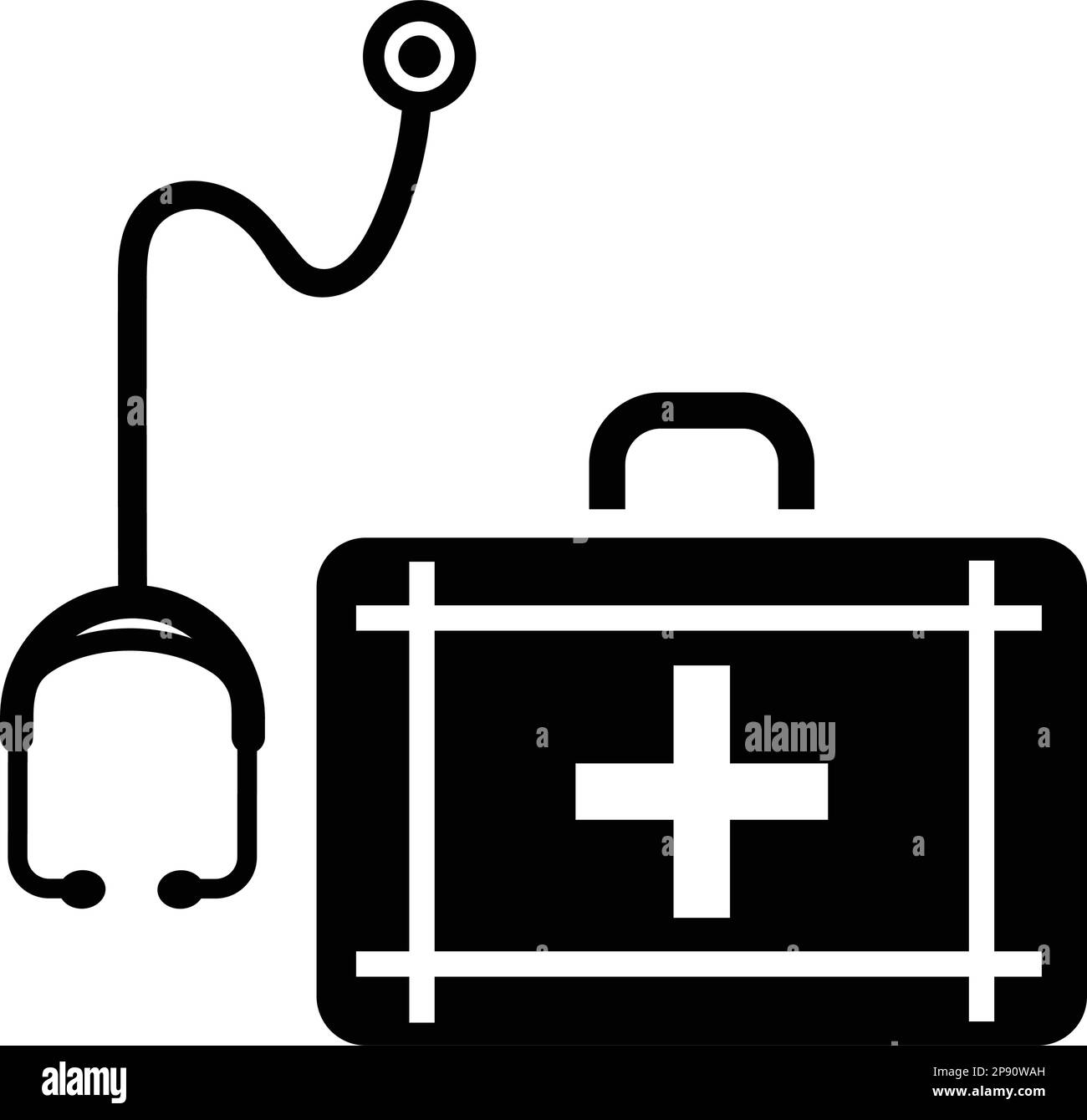 Doctor bag stethoscope Black and White Stock Photos & Images - Alamy