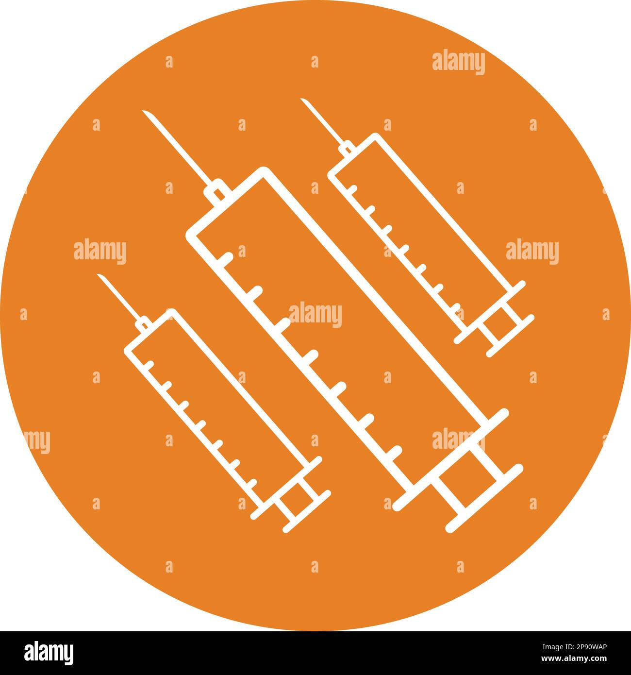 Medical syringe icon, vector graphics. Beautiful, meticulously designed ...