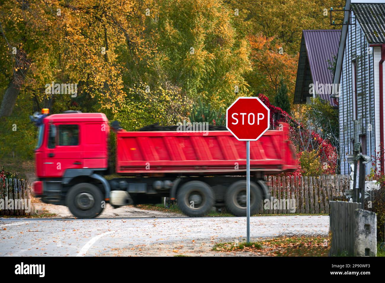 Driving past stop sign hi-res stock photography and images - Alamy