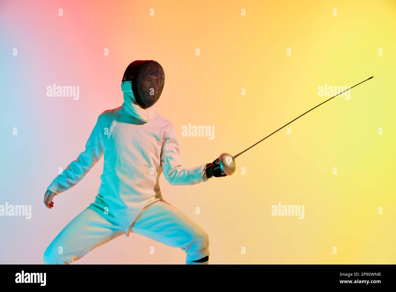 Male fencer practicing fencing hi-res stock photography and images - Alamy