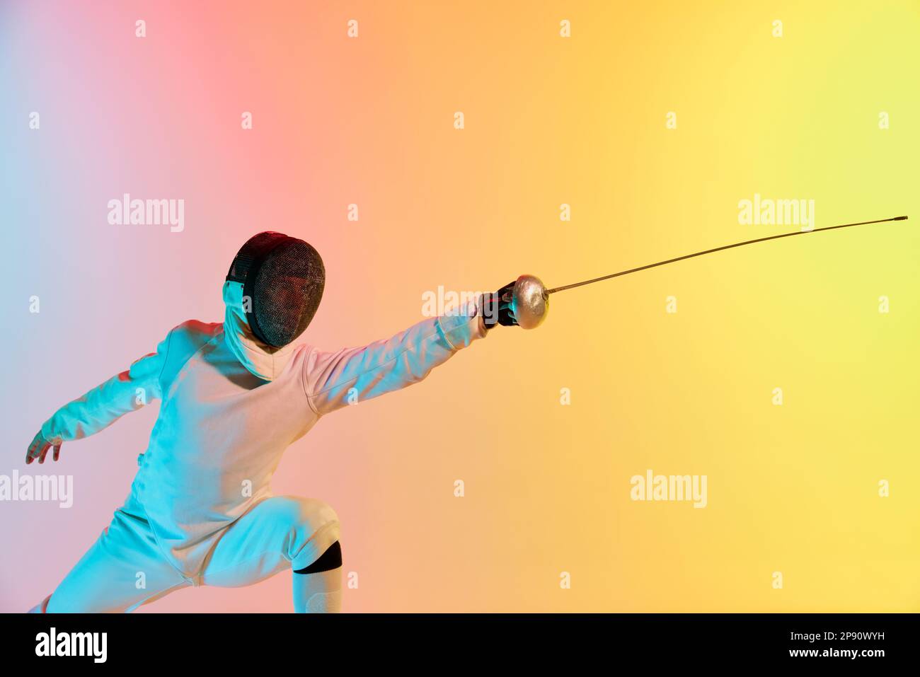 Male fencer practicing fencing hi-res stock photography and images - Alamy