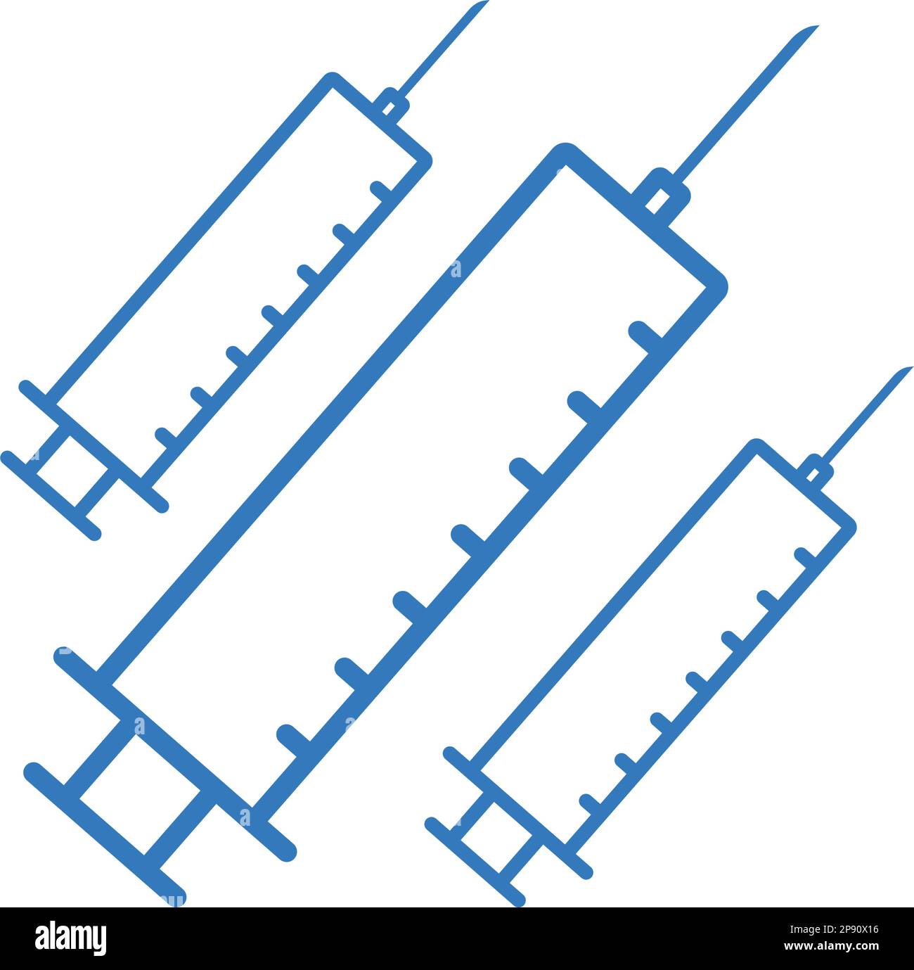 Medical syringe icon, vector graphics. Beautiful, meticulously designed ...