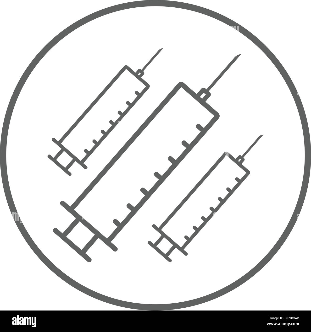 Medical syringe icon, vector graphics. Beautiful, meticulously designed ...