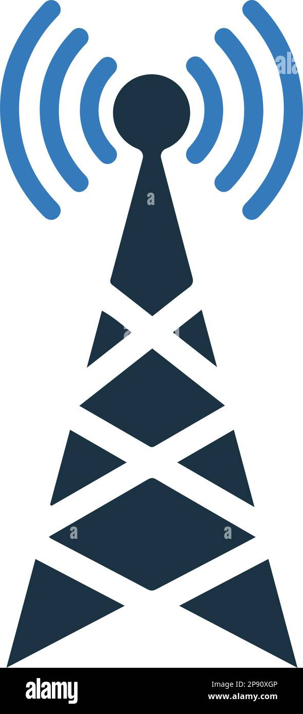 Communication, network, tower icon, vector graphics for various use ...