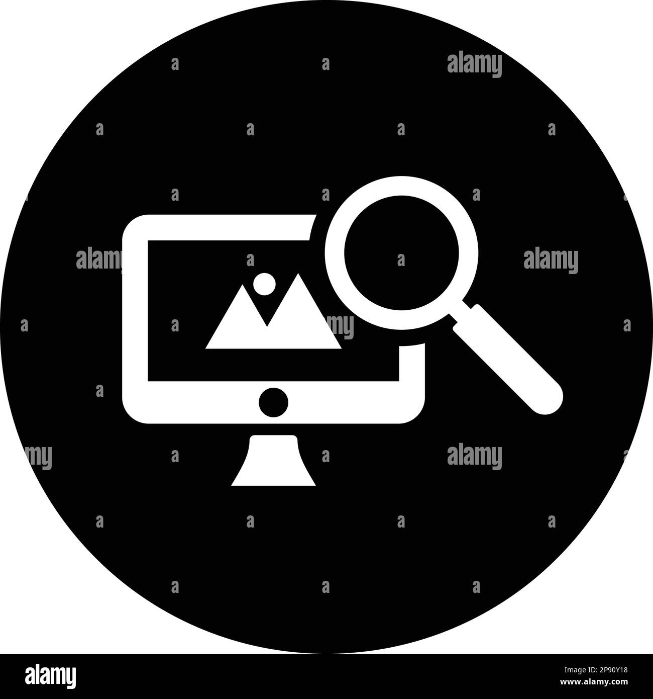 Image search icon. Using in print, web, design projects or any type of ...