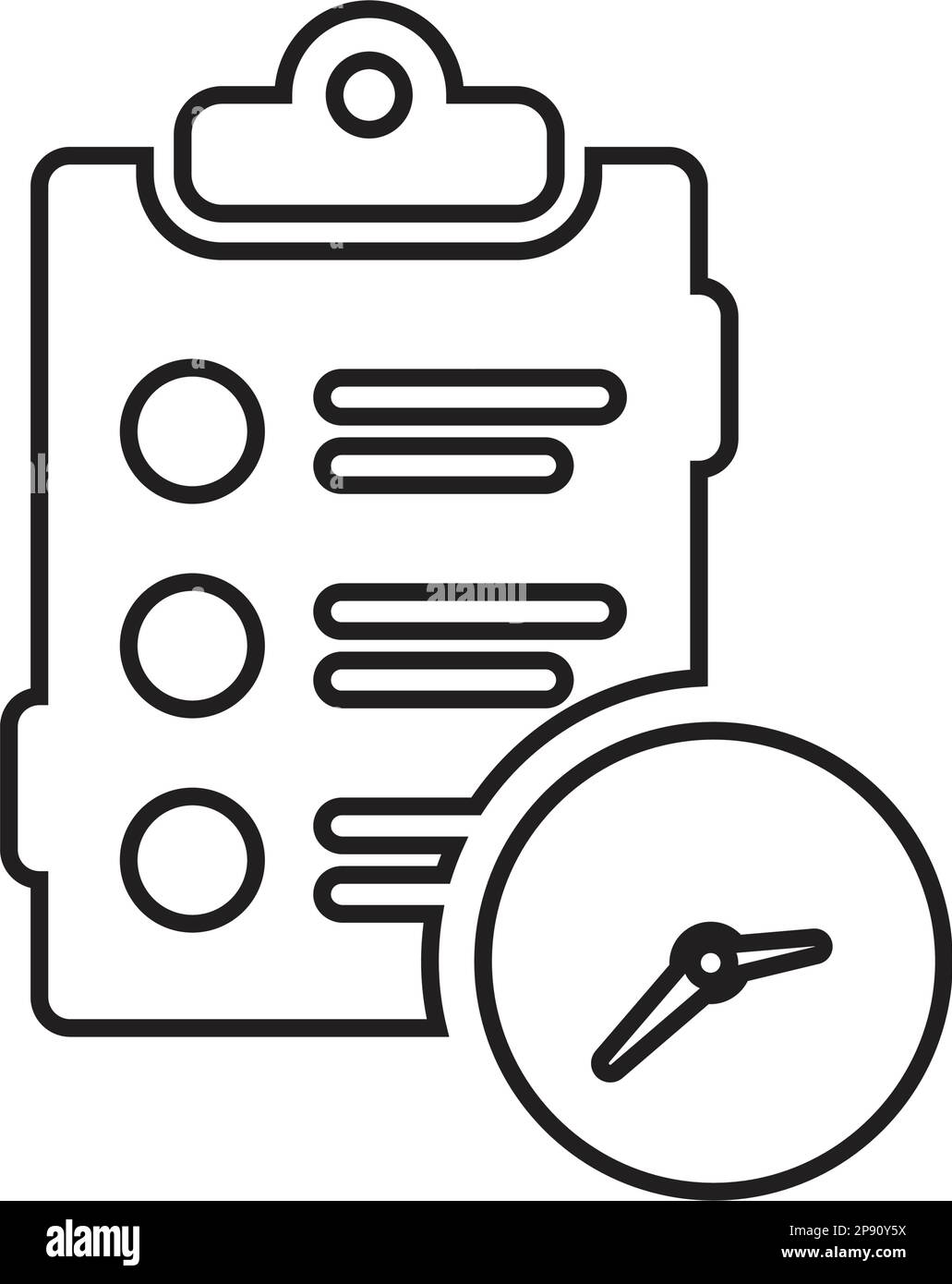 Checklist cogwheel Stock Vector Images - Alamy