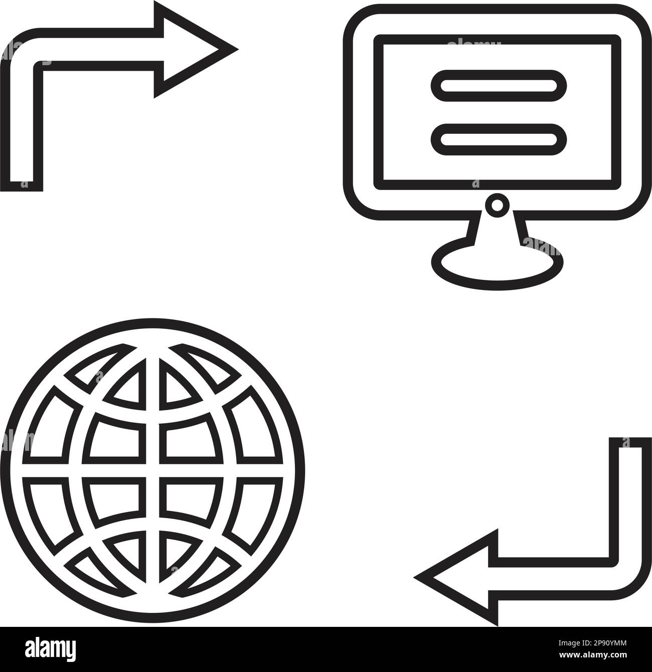 Web connectivity icon. Editable Vector EPS. Meticulously design and ...